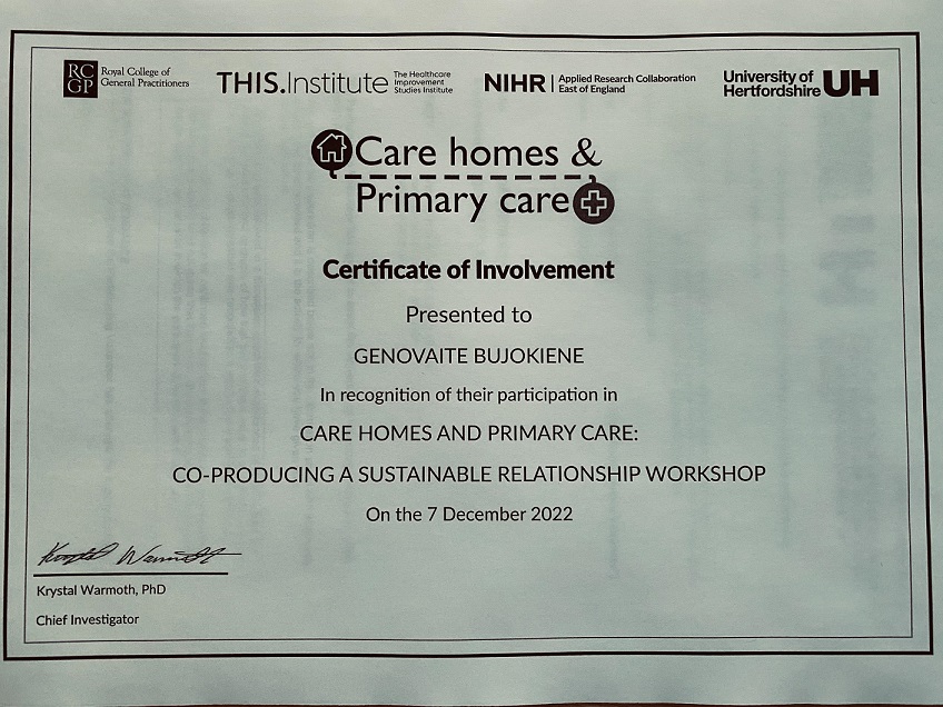 Certificate of Involvement | THE FORBURY TIMES